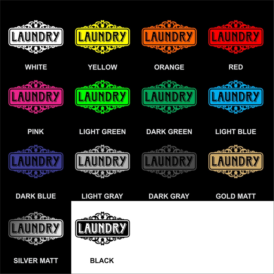 Laundry Door Vinyl Sticker Decal Laundry Wash Clean Neat - Etsy