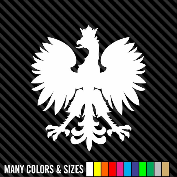Red and White Polish Eagle Decal - Etsy