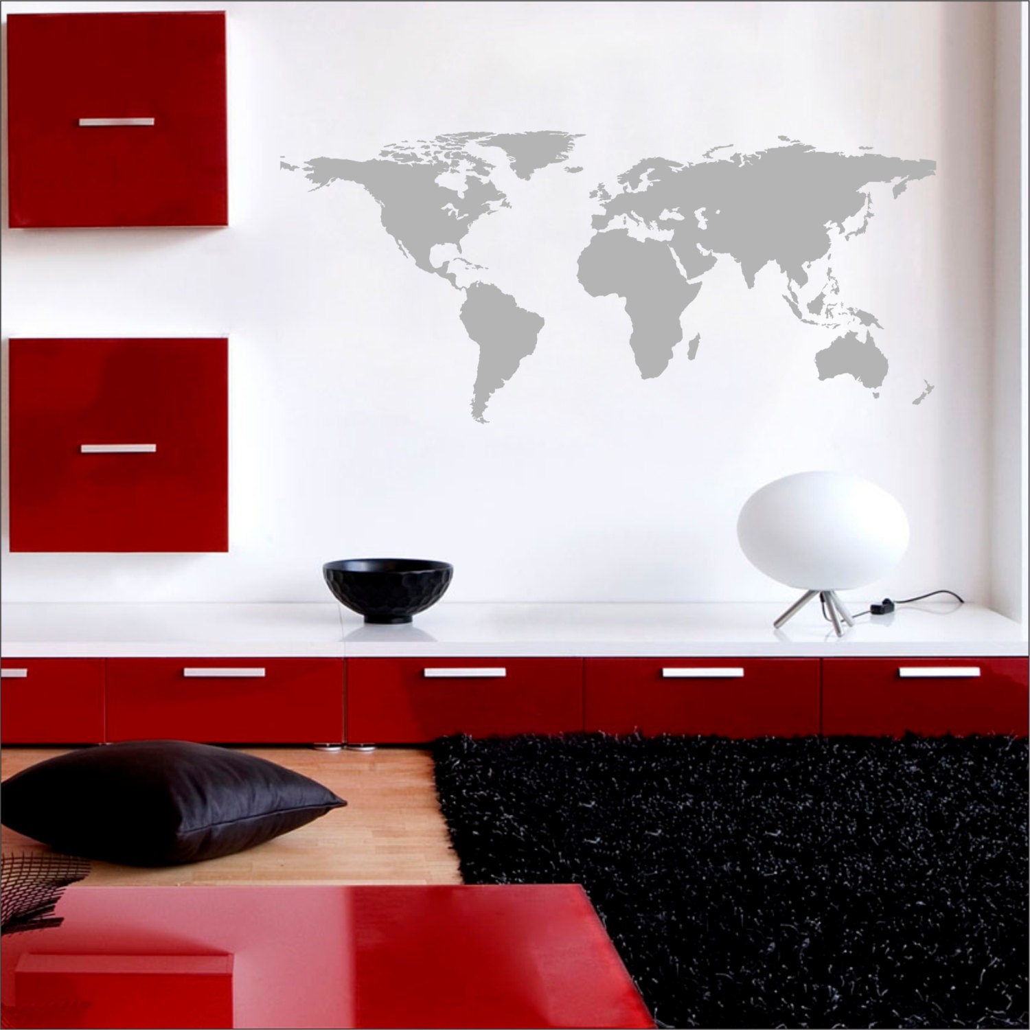 Wall Decal World Map Wall Vinyl Decal Sticker Office or Home - Etsy