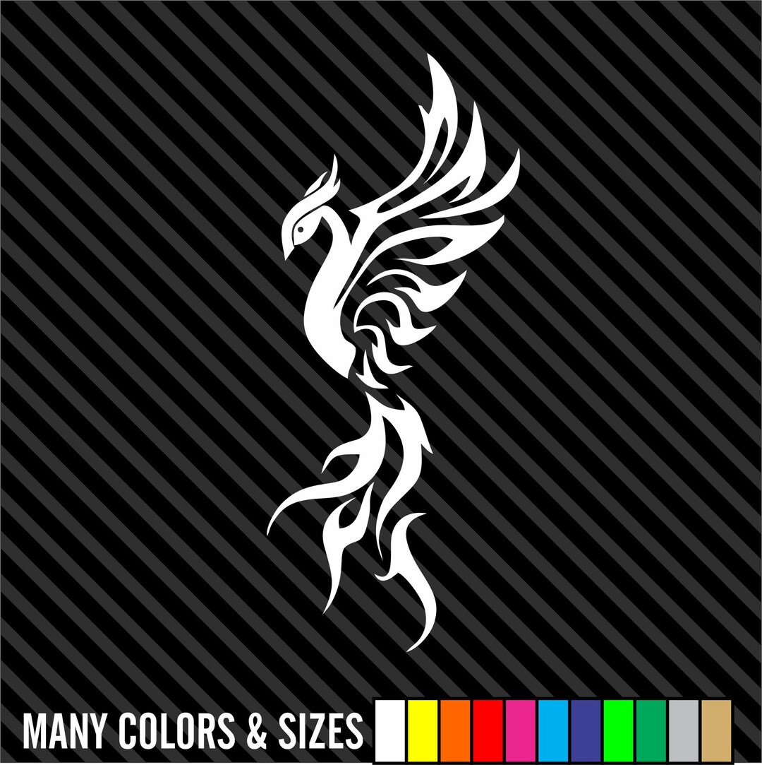 Phoenix Decal Sticker Tribal, Tattoo, Design Window Sticker Decal, Car ...