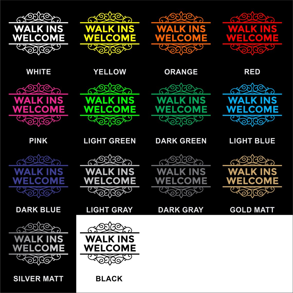 Walk Ins Welcome Decal Sticker Business Sign Door Store - Etsy Australia