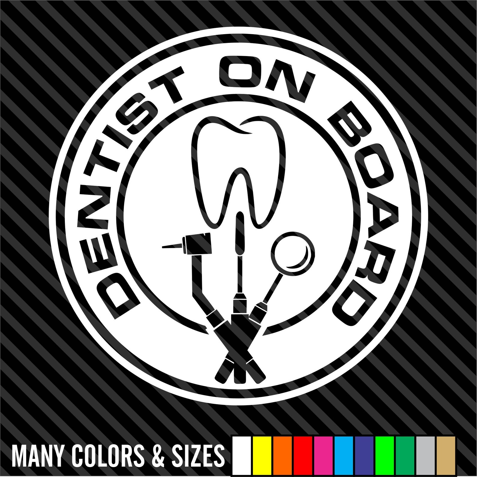 Dentist on Board Vinyl Decal Bumper Sticker Hygienist Dentist - Etsy