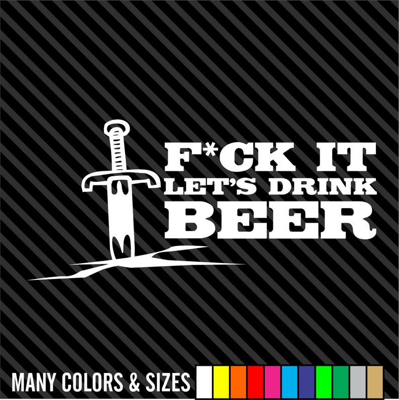 Let's Drink Beer Booze Alcohol Decals Sticker Stickers | Etsy