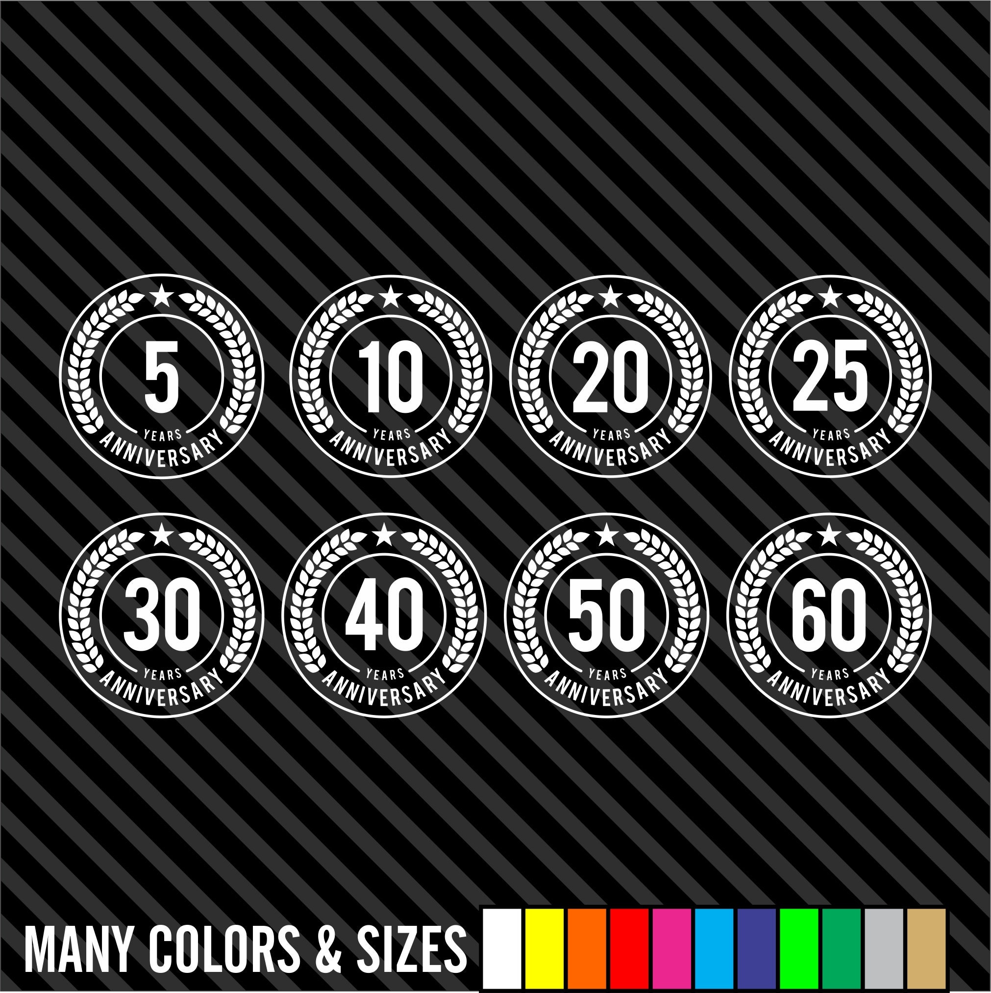 BUSINESS ANNIVERSARY Decal Sticker Store Front Window / Choose - Etsy