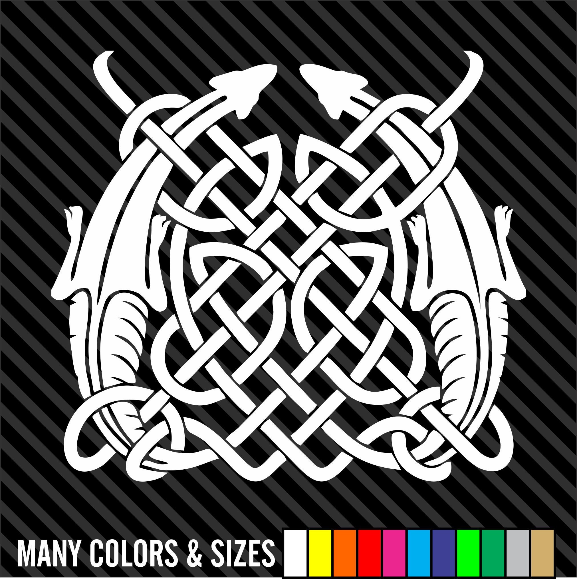 Celtic Knot Vinyl Car Window Decal Irish Tribal Trinity | Etsy