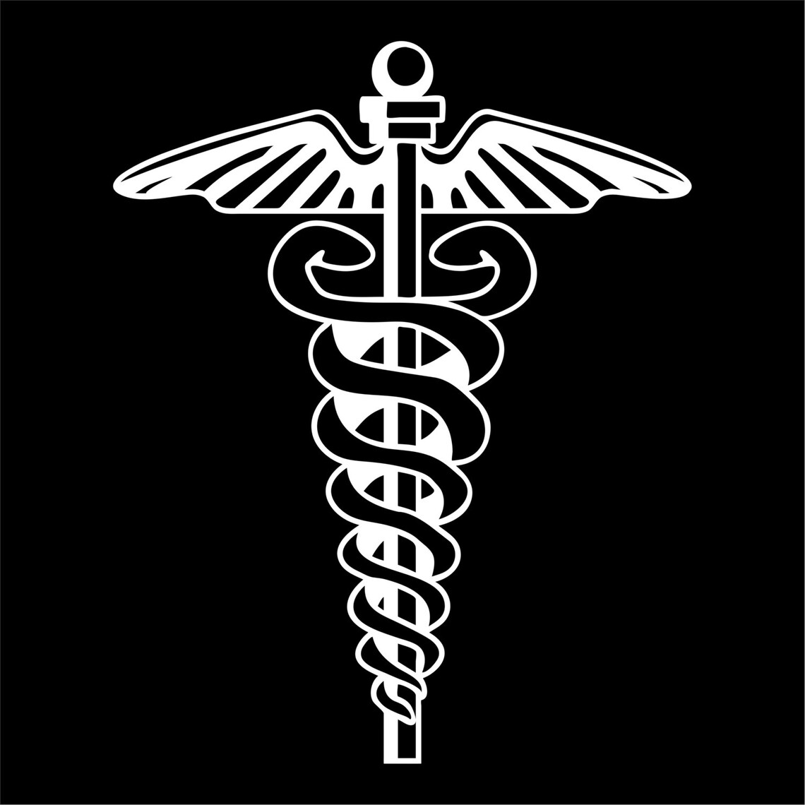 Caduceus Medical Decal Sticker Car Truck Window Choice of - Etsy