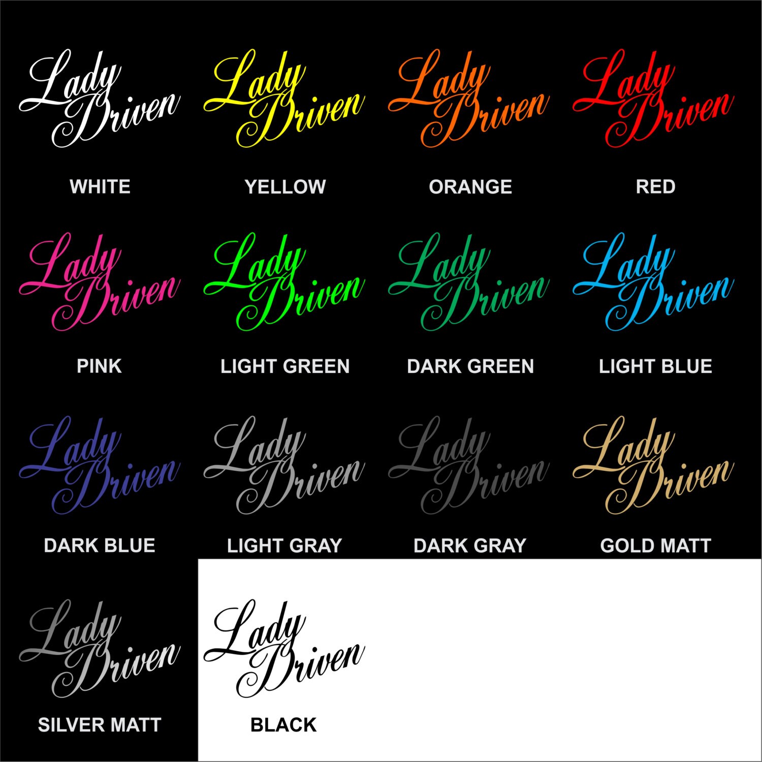 Lady Driven JDM Race Drift Truck Window Vinyl Decal Car Truck - Etsy