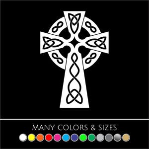 Celtic Cross Sticker - Vinyl Decal, Sticker, Car, Bumper, Knights ...