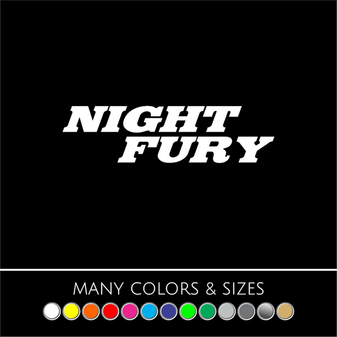 NIGHT FURY Sticker - Vinyl decal, Car, Window, Laptop, Decal, Dragon ...