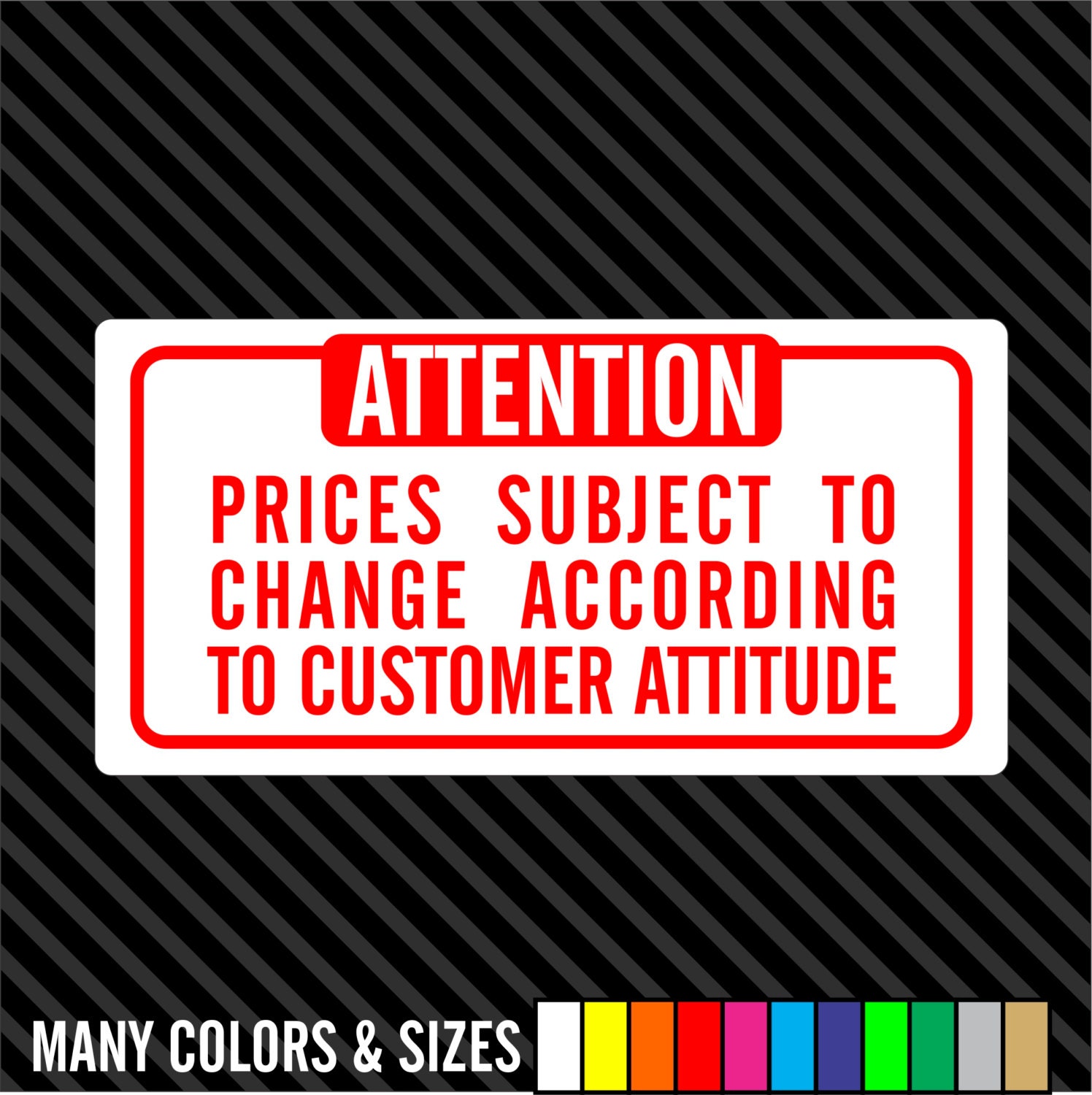 Prices Are Subject to Change Funny Sign Desk or Wall Sign | Etsy