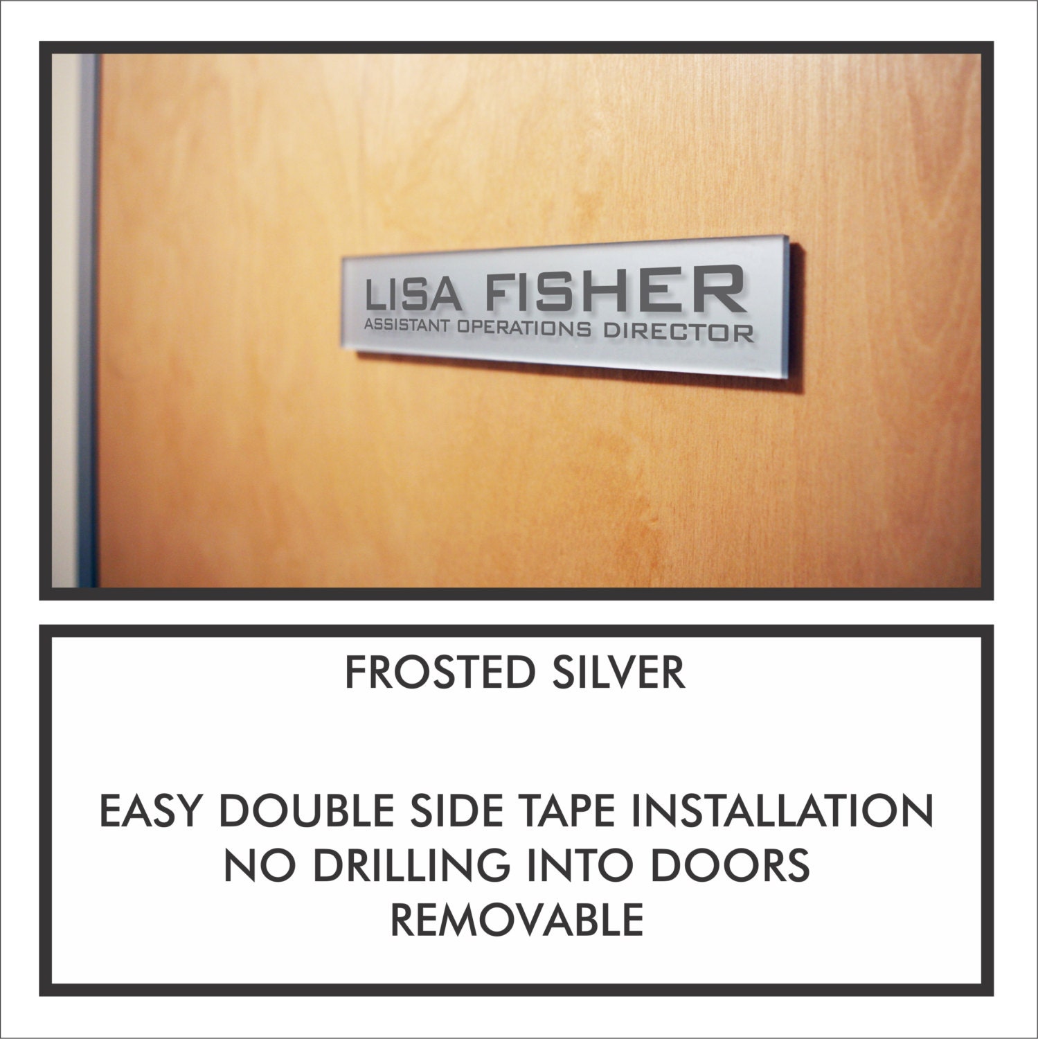 Personalized Office DOOR SIGN Name Plate. Easy Installation No - Etsy