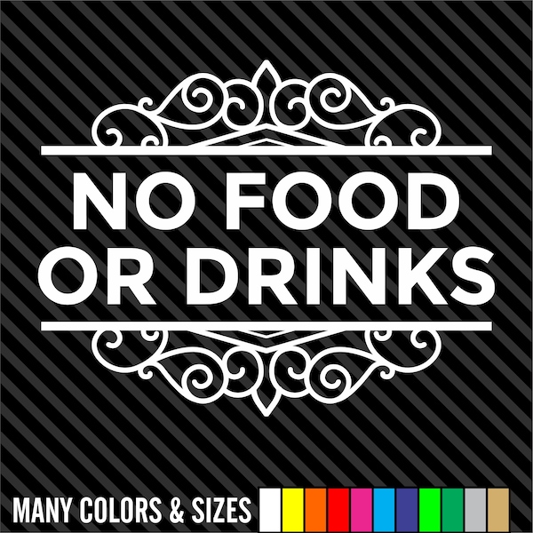 No Food Drinks Sign - Etsy