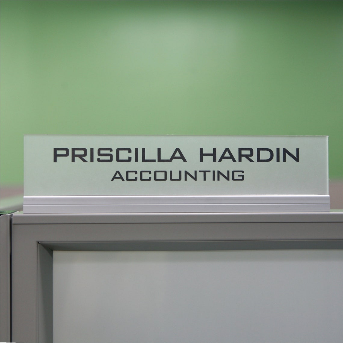 Modern Personalized Office Cubicle Name Plate & Sign Frosted - Etsy
