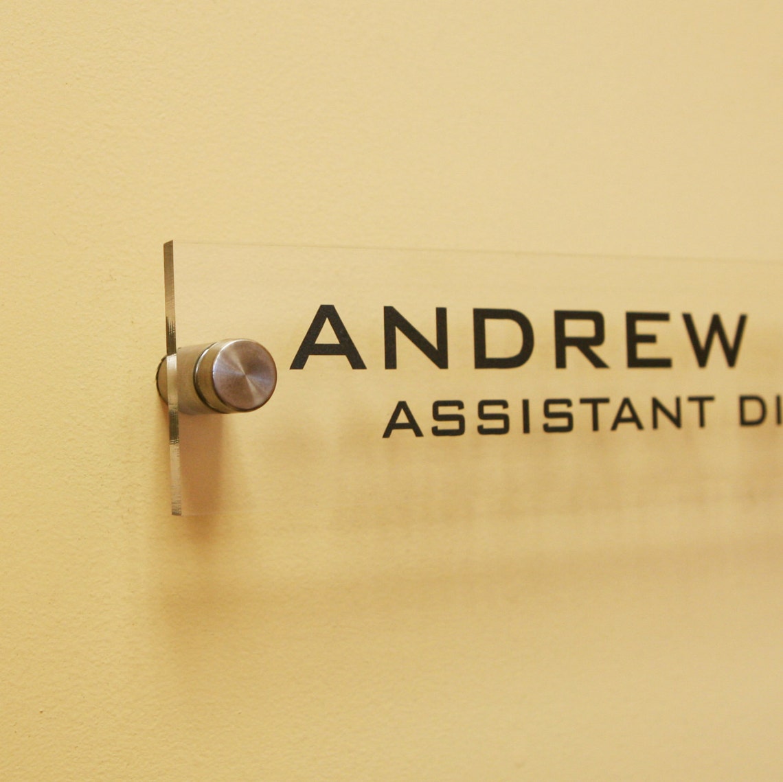 Personalized Office WALL SIGN Name Plate. Modern Stainless - Etsy