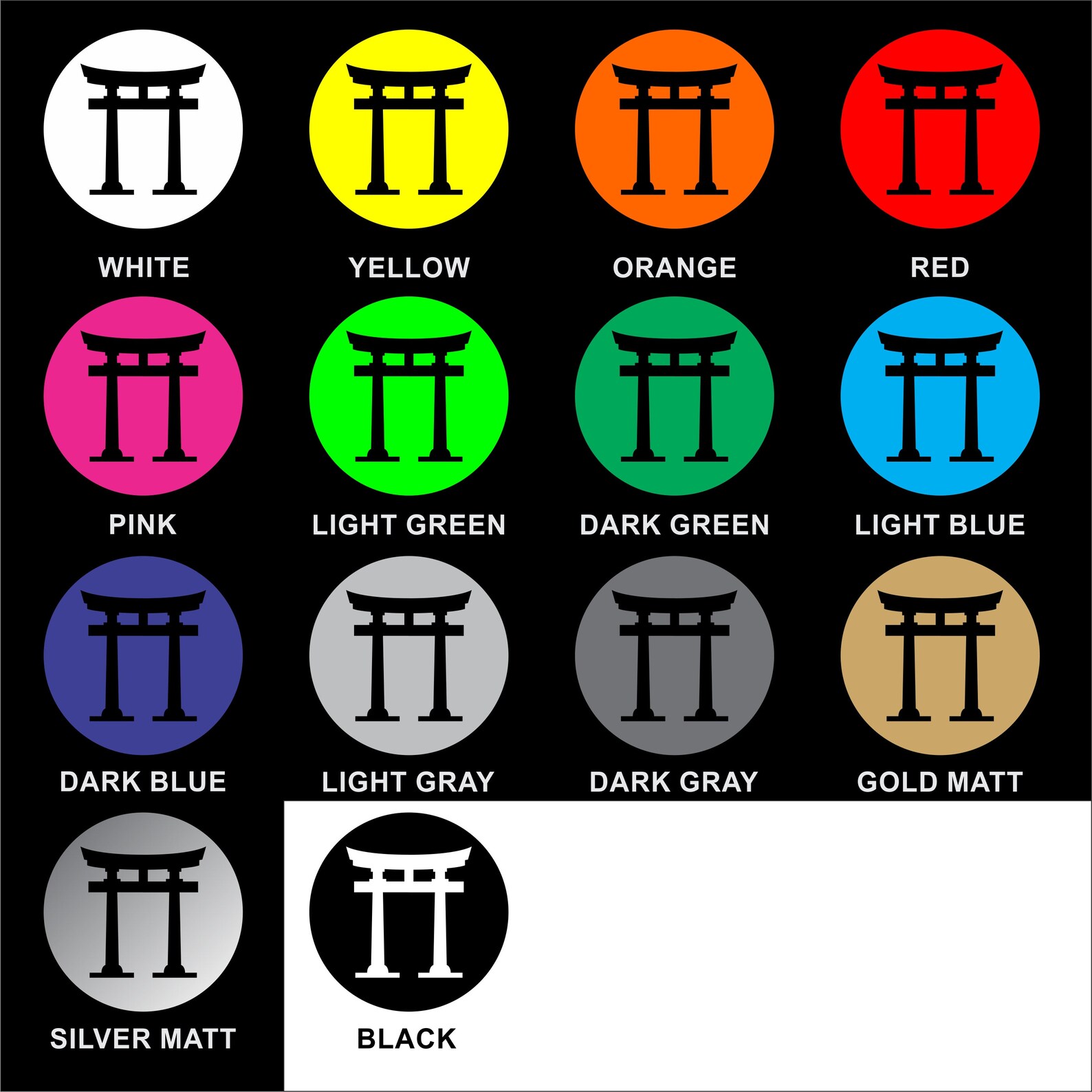 Japanese Torii Gate Decal Sticker Car Truck Window Choice of | Etsy