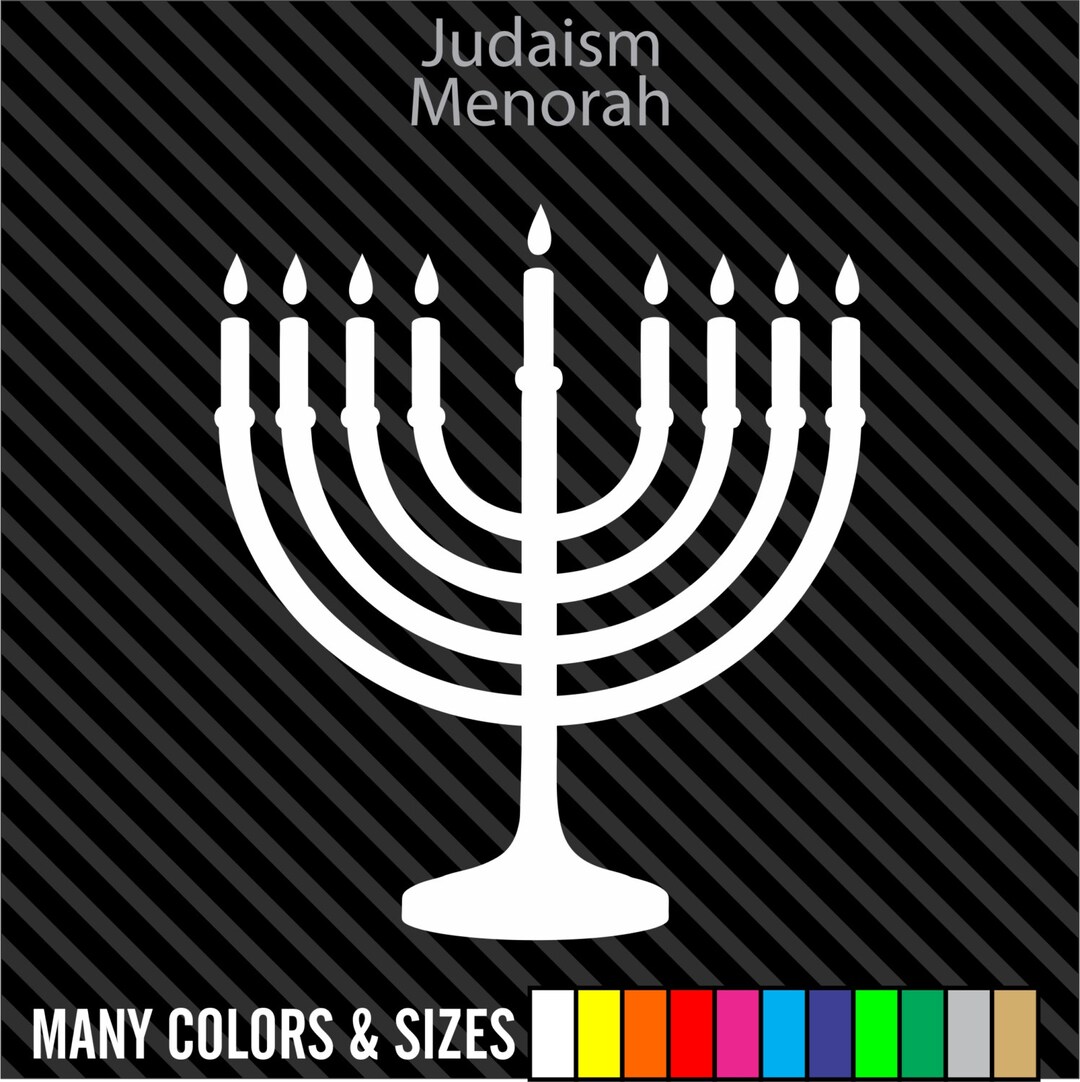 JUDAISM MEMORAH JEWISH Car Window Computer Decal Sticker - Etsy