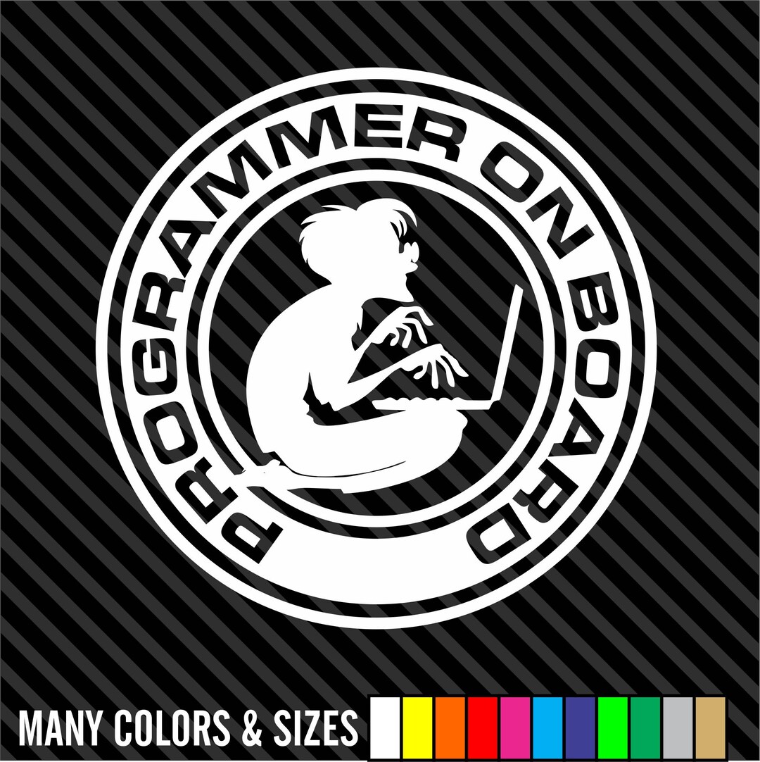 Programmer on Board Decal Coder Lifestyle Geek Code Stickers Vinyl ...