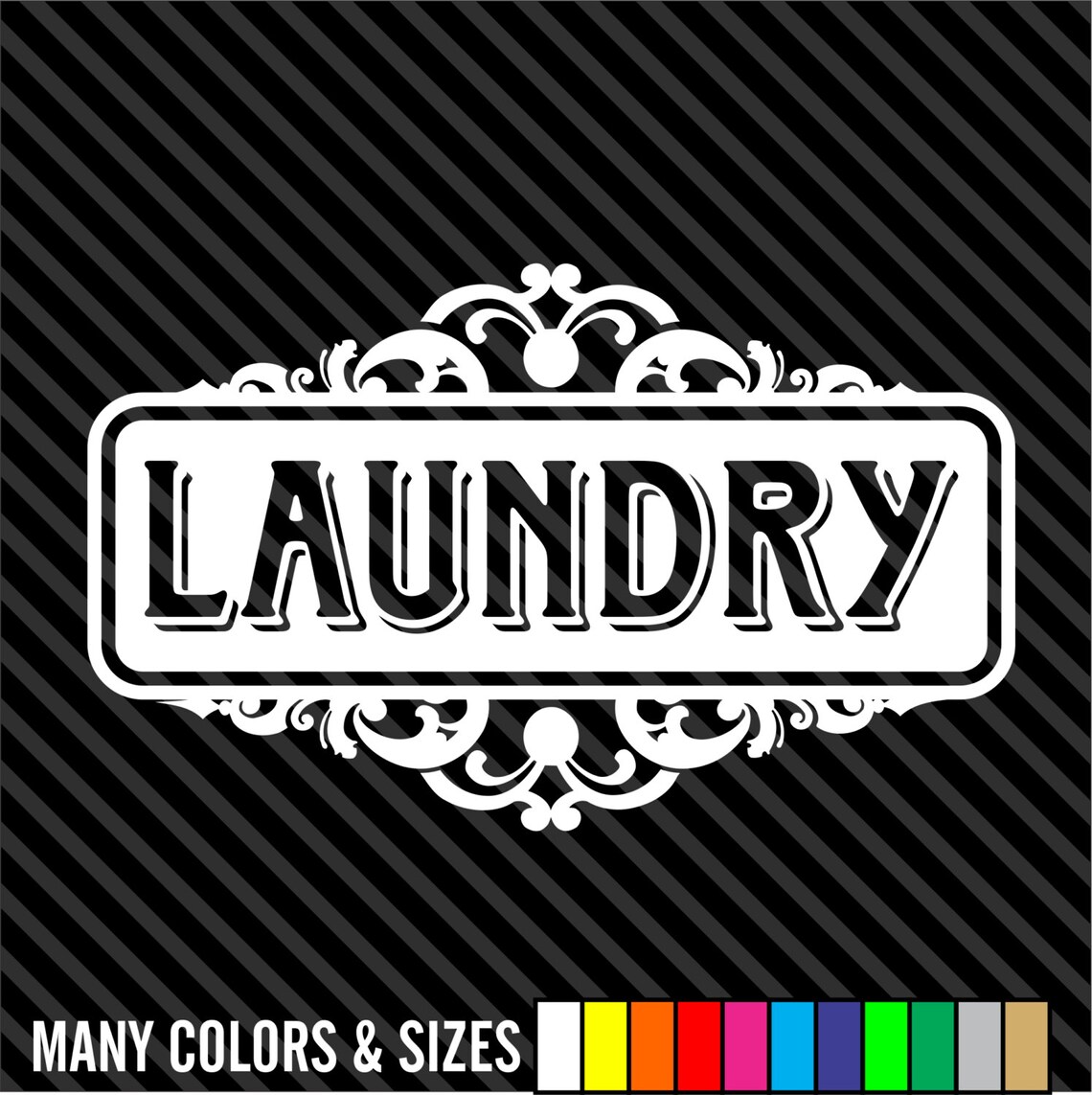 Laundry Door Vinyl Sticker Decal Laundry Wash Clean Neat | Etsy