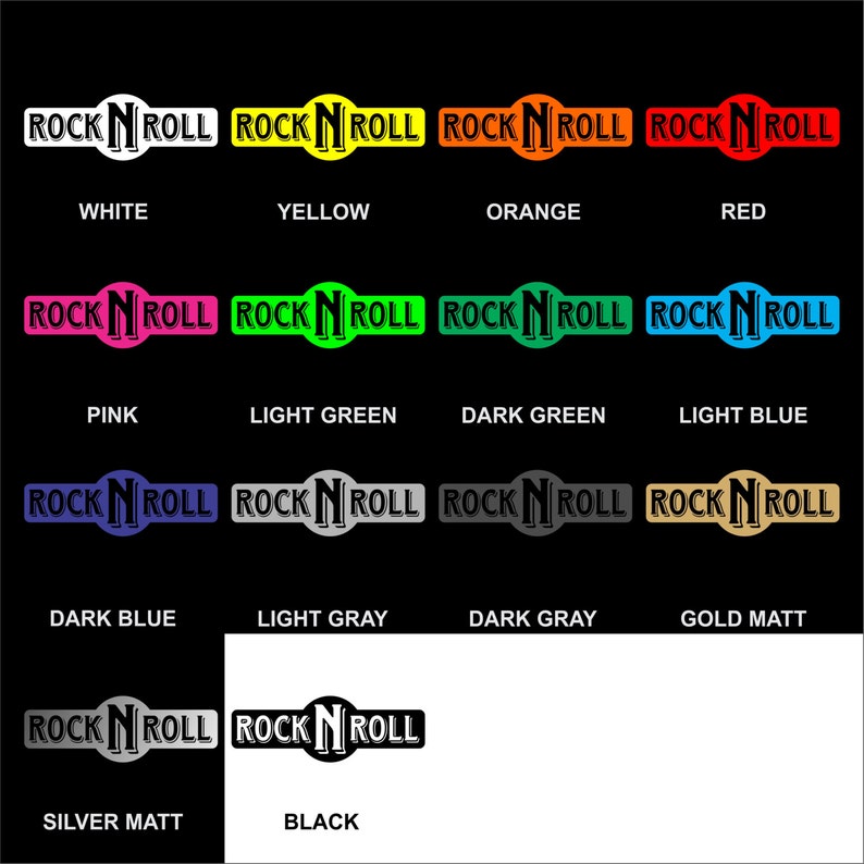 Rock'n'Roll decal Rock'n'Roll sticker | Etsy