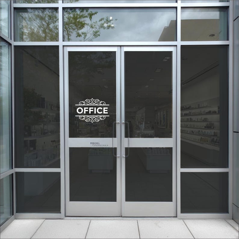 Office Store Front Decal Sticker - Business Sign - Door Store Window ...