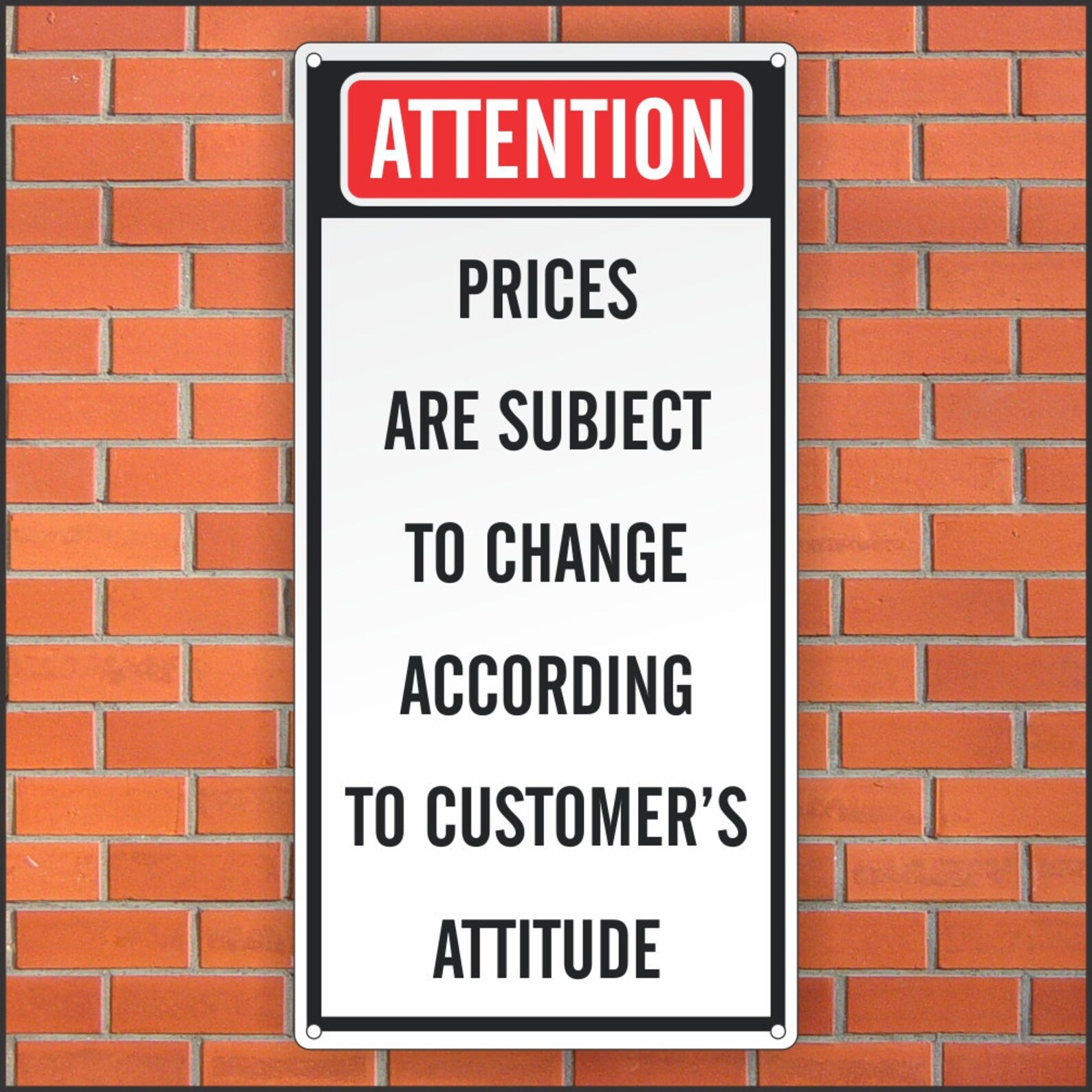 Funny Customer Service Business Sign Prices Are Subject to - Etsy