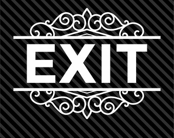 Exit Decal Sticker Business Sign Door Store Window Decal - Etsy