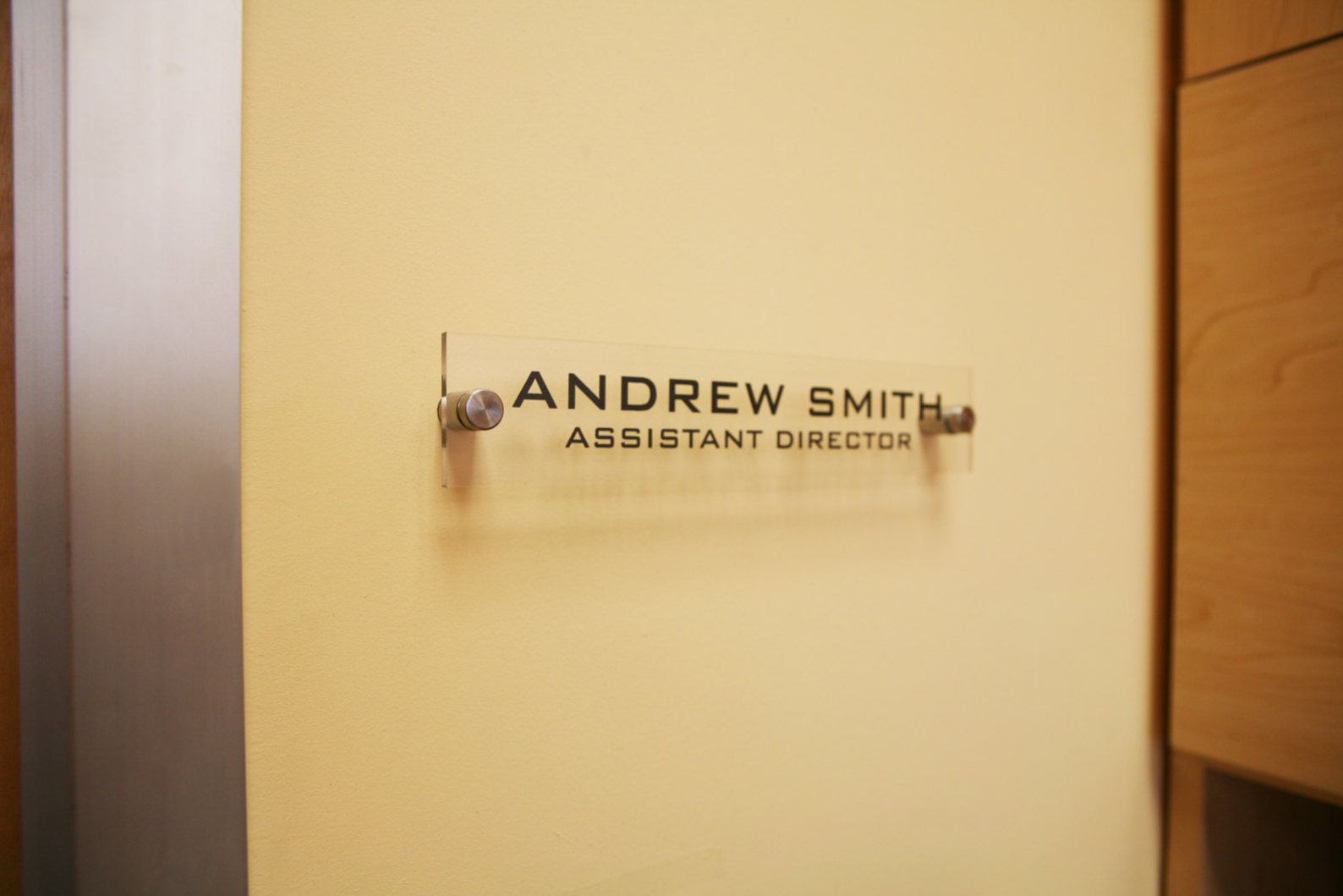 Personalized Office WALL SIGN Name Plate. Modern Stainless | Etsy