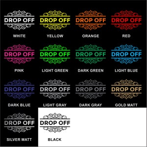 Drop off Store Front Decal Sticker - Business Sign - Door Store Window ...
