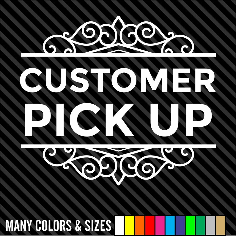 Customer Pick up Store Front Decal Sticker Business Sign - Etsy