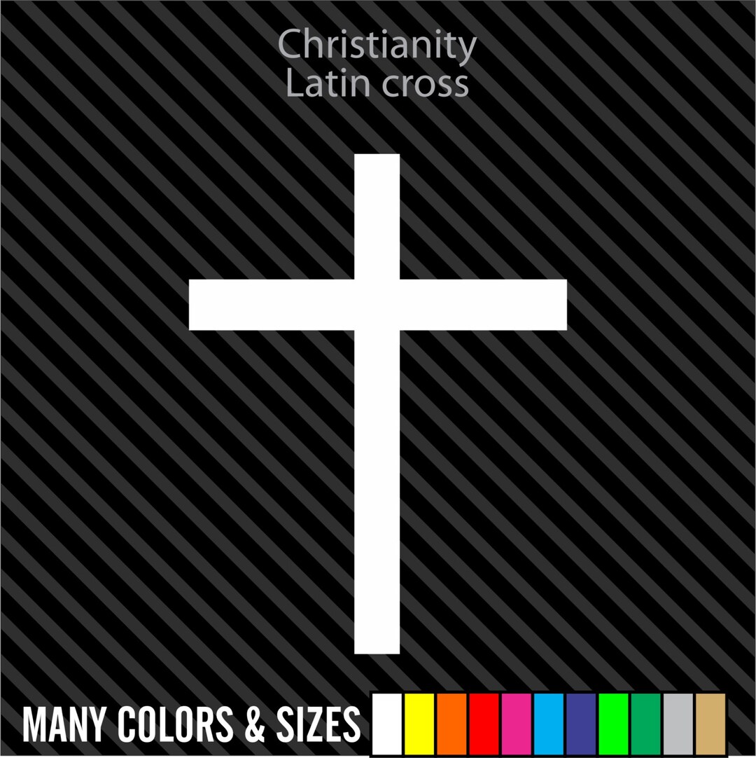 CHRISTIAN LATIN CROSS - Car Window Computer Decal Sticker - Sizes and ...