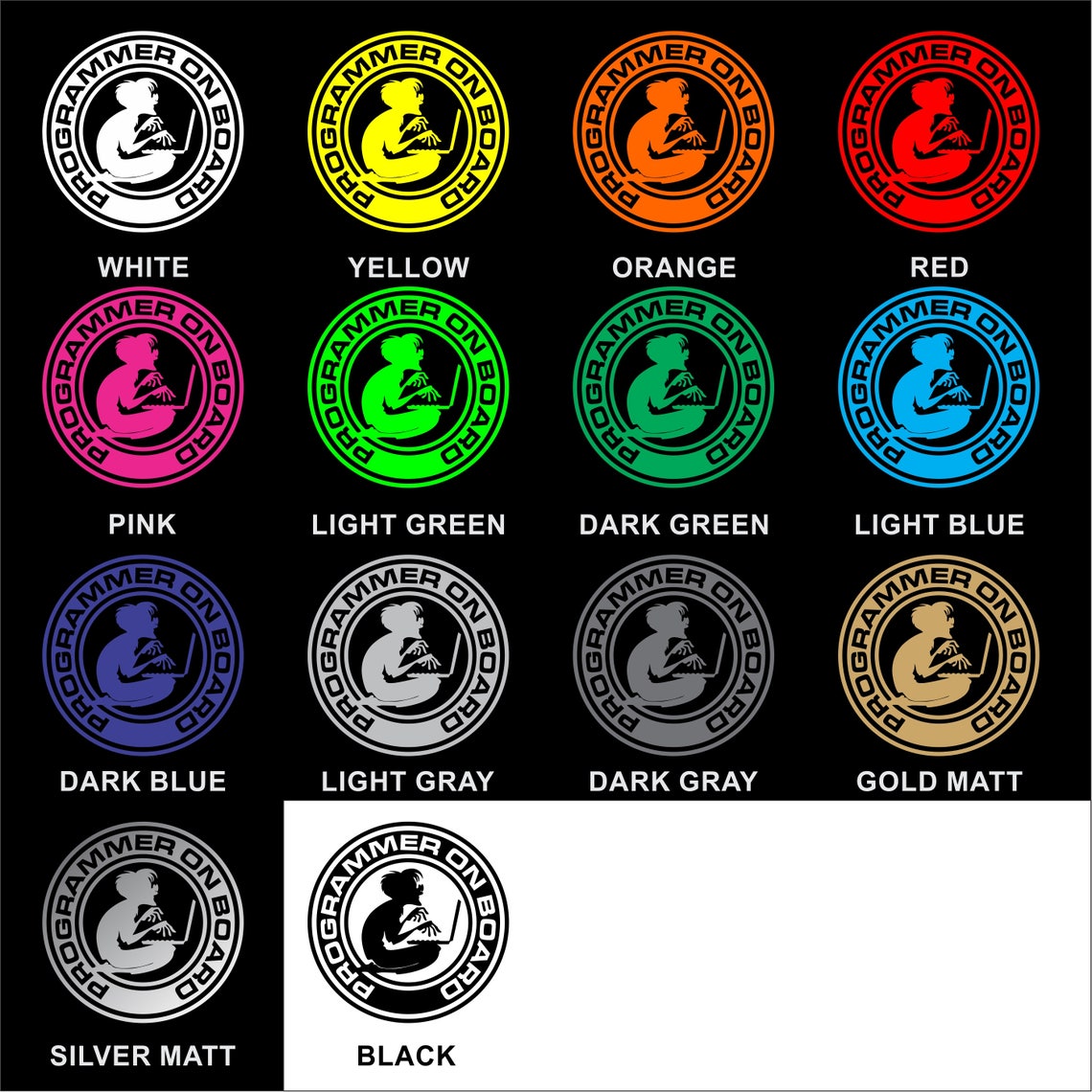 Programmer on Board Decal Coder Lifestyle Geek Code Stickers - Etsy