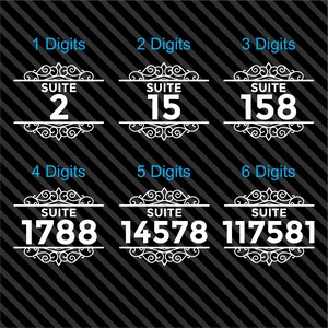 Custom Suite Number Decal Sticker - Business Sign - Door Store Window ...
