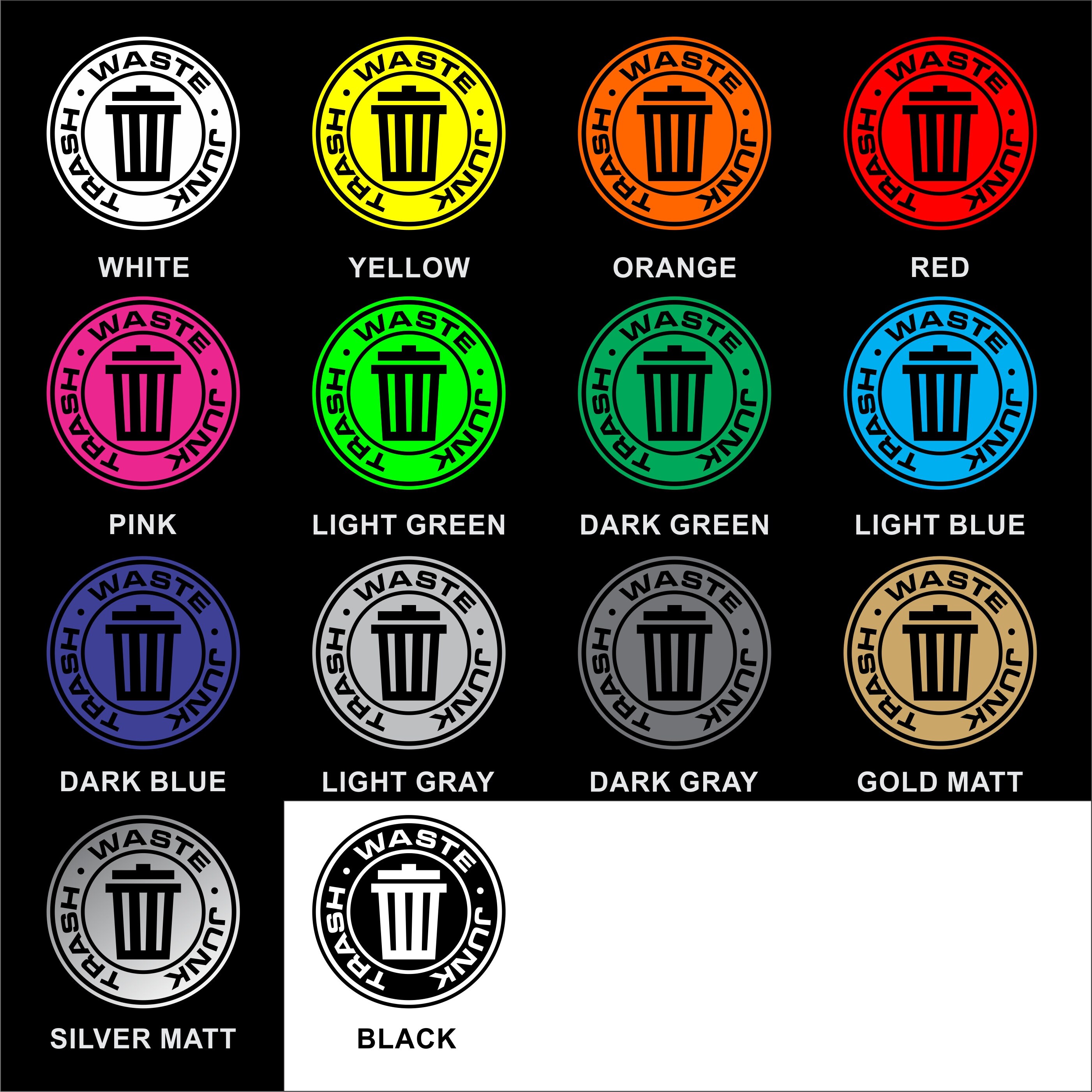 Trash Decal Sticker for Trash Cans Home & Office Use Choose - Etsy