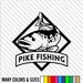 Pike Fishing Vinyl Decal Sticker Window Decal Car Truck Window Tackle ...