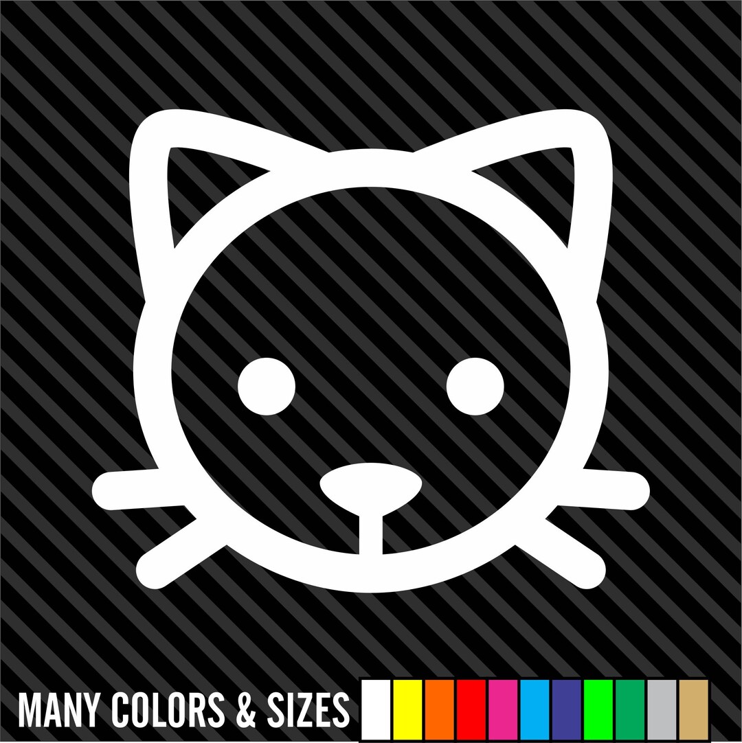 Cat Decal Sticker Car Decal Laptop Decal - Choice of Colors & Sizes - Etsy