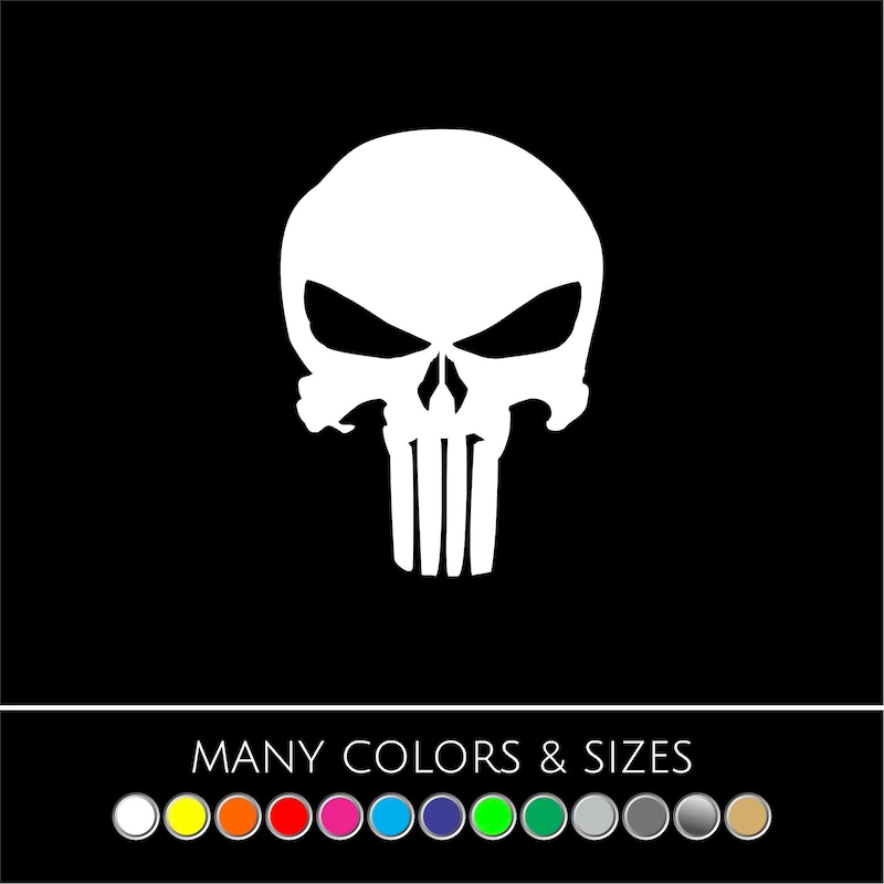 Punisher Car Decal Sticker - Etsy