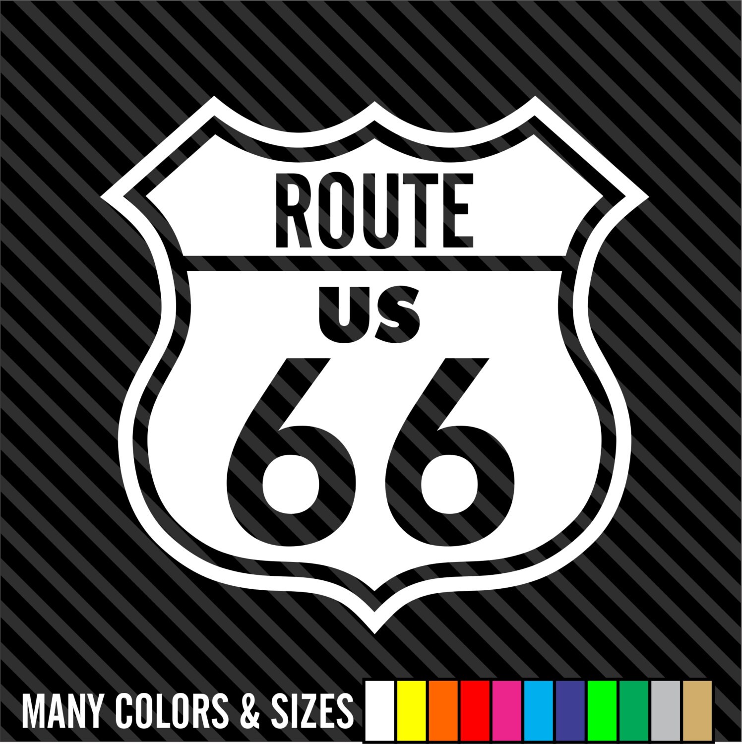 ROUTE 66 HISTORIC Window Die Cut Decal Sticker Vinyl Car | Etsy