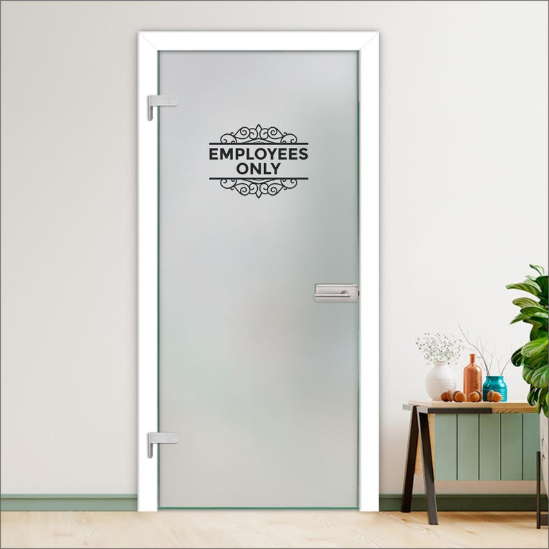Employees Only Sticker - Vinyl Decal, Sticker, Business Sign, Door ...