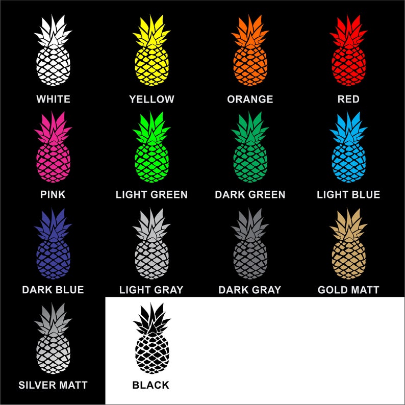 Pineapple Vinyl Decal Sticker Window Wall Car Bumper Laptop - Etsy