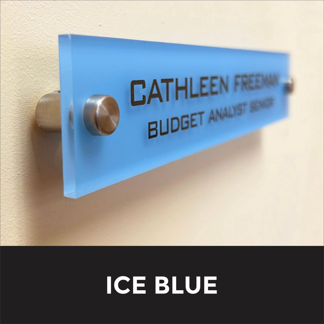Modern Office Wall Name Plate Sign – Stainless Steel Standoffs ...