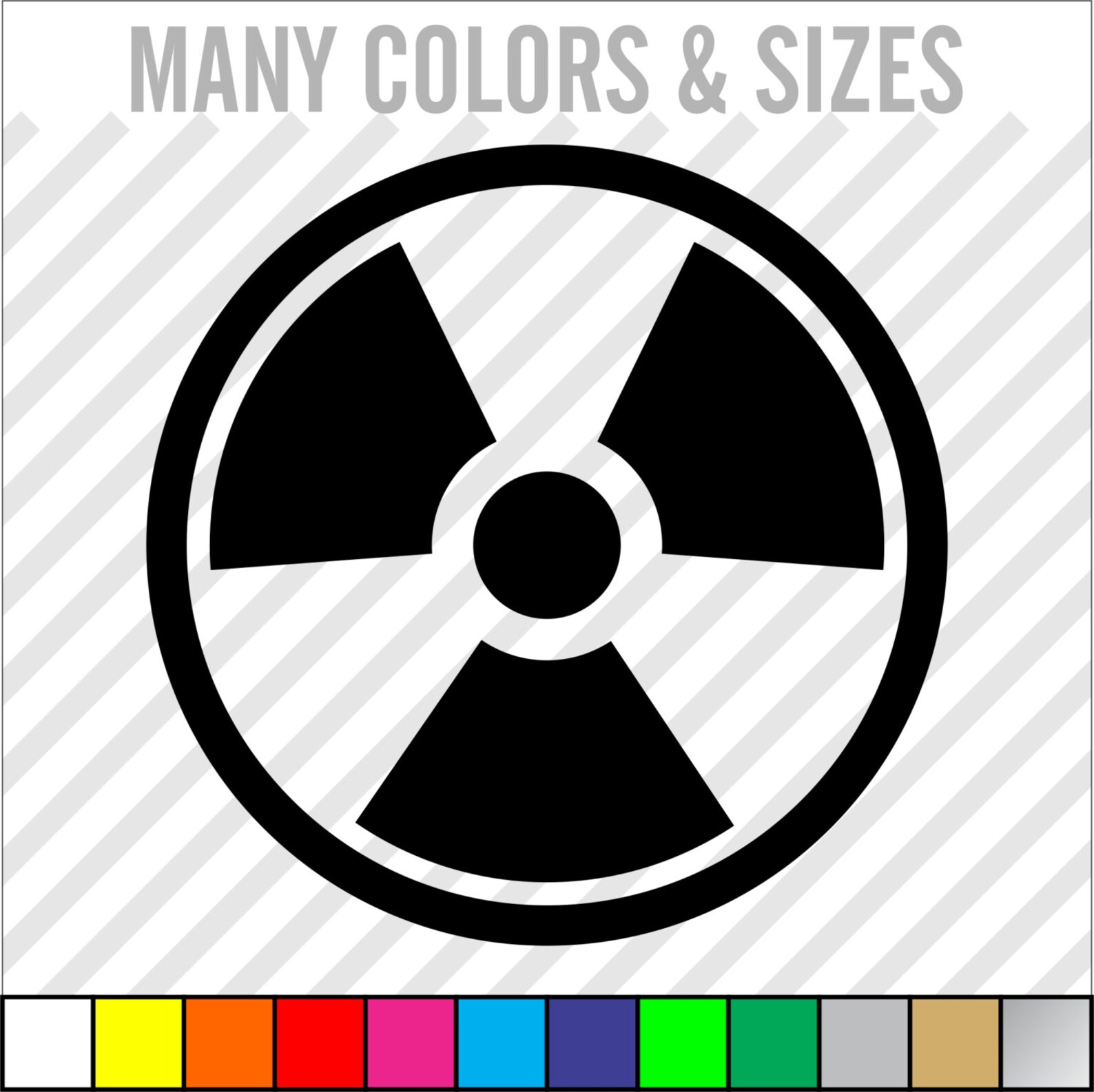 NUCLEAR RADIATION Sticker Warning Nuke Bio Hazard Zombie | Etsy