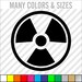NUCLEAR RADIATION Sticker Warning Nuke Bio Hazard Zombie Choose Size ...