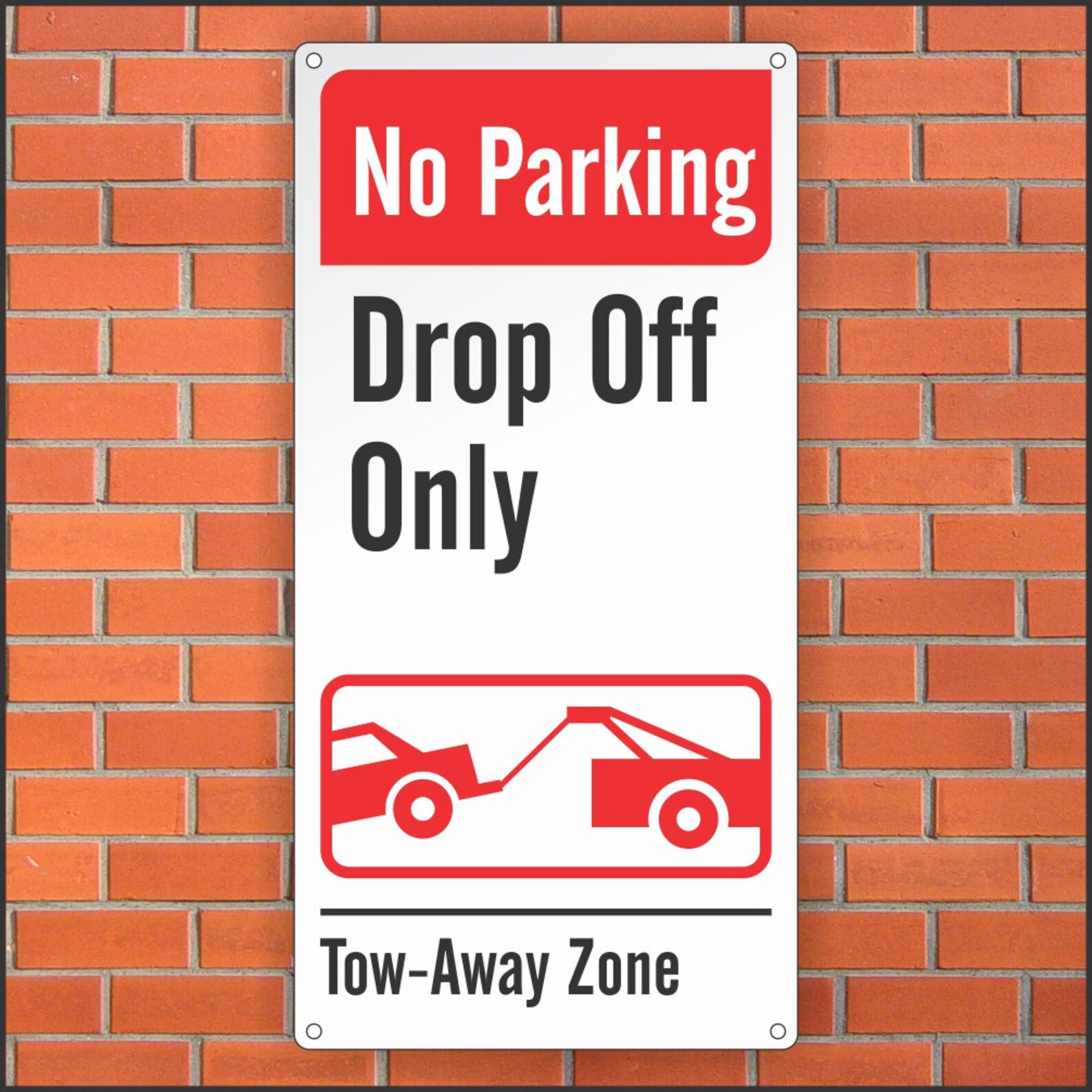 No Parking Drop off Only Sign Tow Away Zone 12 X 24 | Etsy