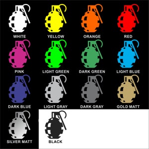 Hand Grenade Car, Window, WALL Decal , Military Army Sticker - Vinyl ...