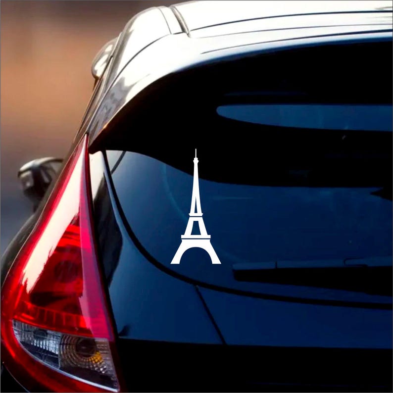 Eiffel Tower Sticker - Car or Wall Vinyl Decal Sticker - Multiple Sizes ...