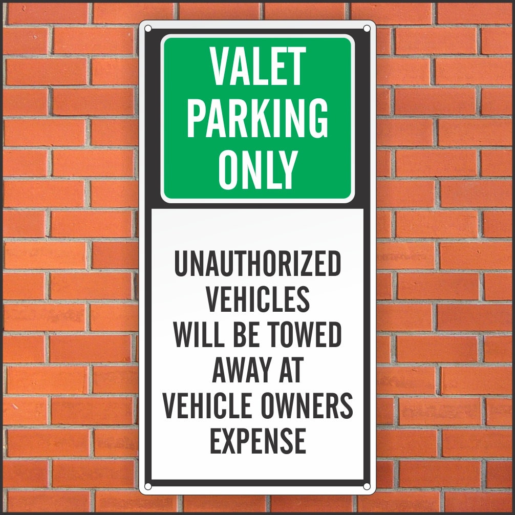 Valet Parking Sign 4 12 X 24 Aluminum Sign - Etsy UK