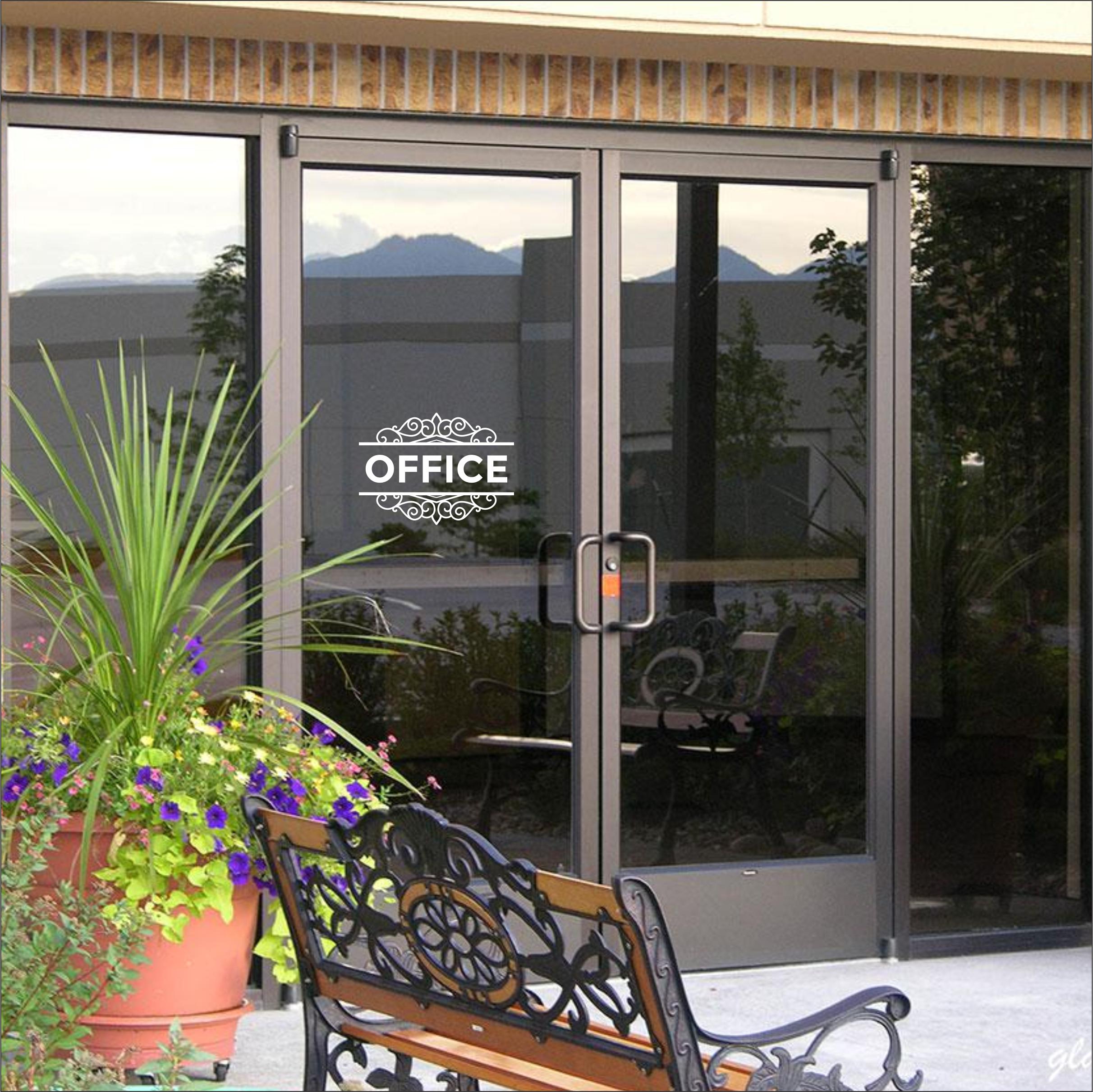 Office Store Front Decal Sticker - Business Sign - Door Store Window ...