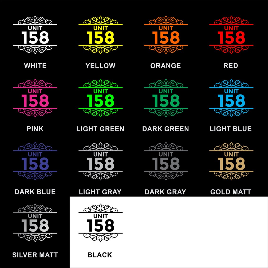 Custom Unit Number Decal Sticker Business Sign Door Store - Etsy