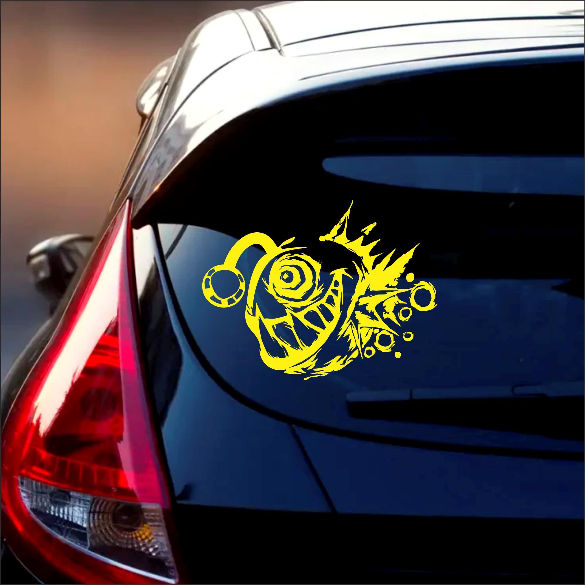 Angler Fish Decal Sticker Fish With Light Die Cut Vinyl Decal - Colors ...