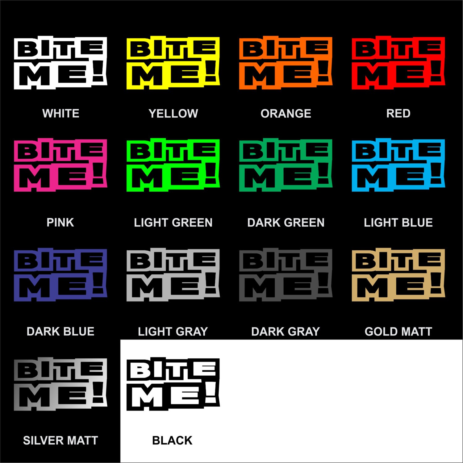 Bite Me Decal Funny Biker Motorcycle Vinyl Helmet Hard Hat | Etsy